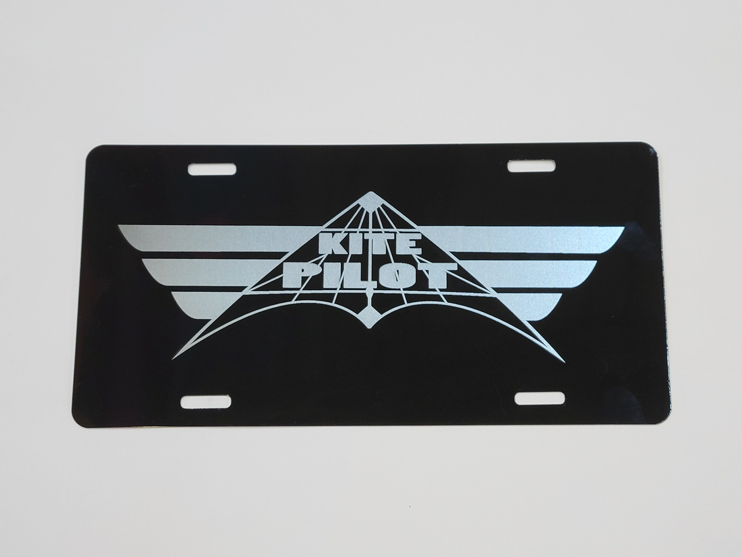 Kite Pilot Laser Engraved License Plate - Kiteman Group
